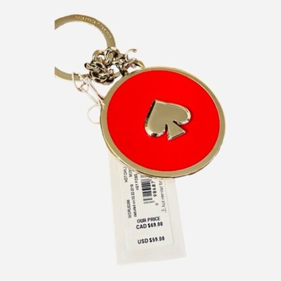 kate spade | Accessories | Kate Spade New York Gold Tone Spade Keychain ...